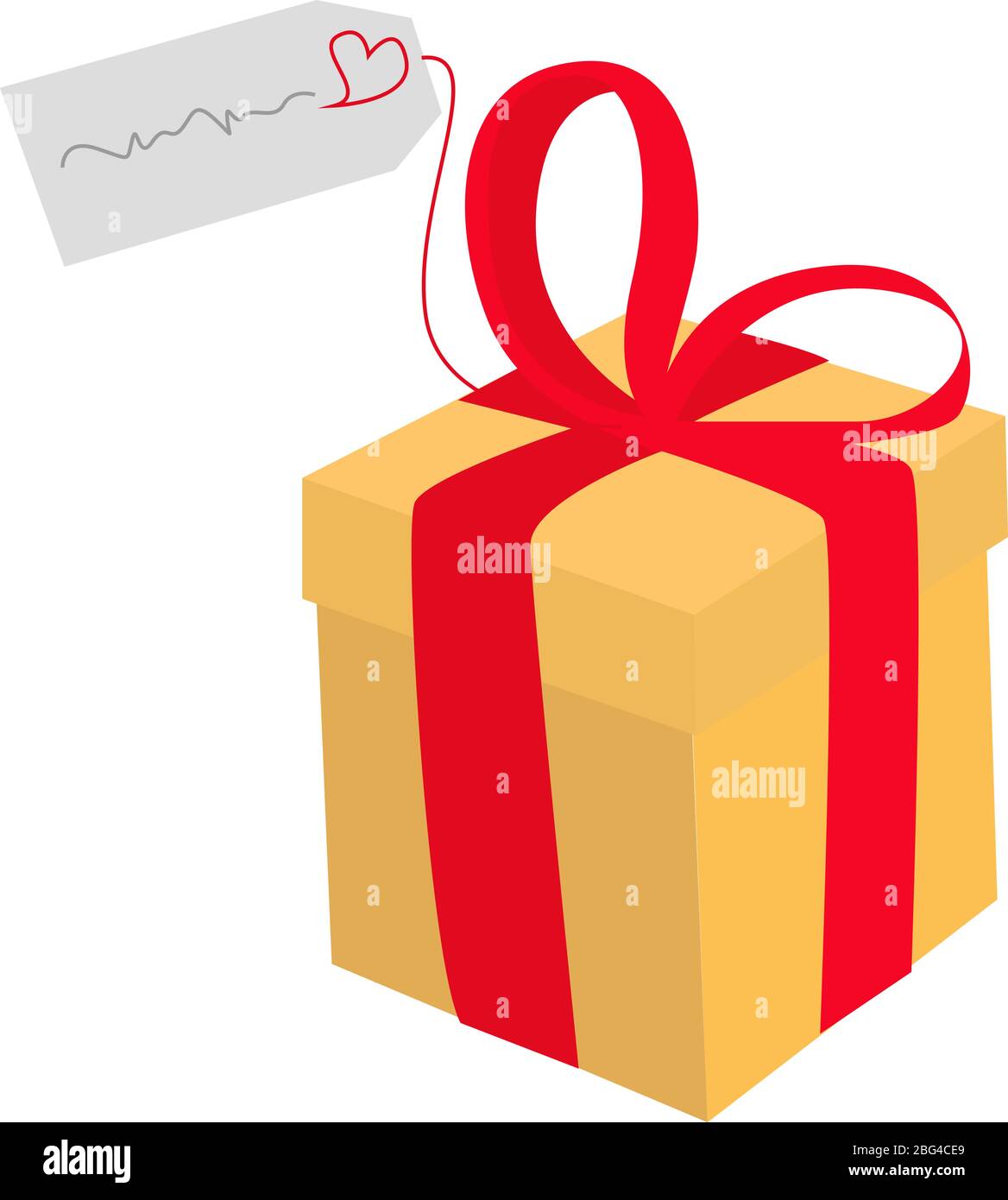 Birthday present, illustration, vector on white background Stock Vector ...