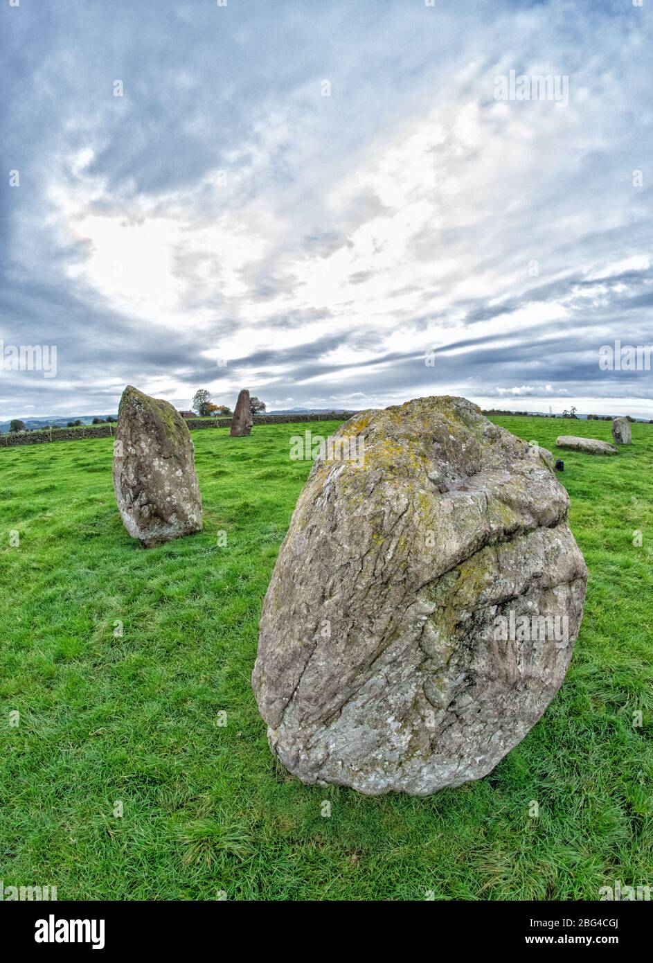 Long Meg/Long Meg and her Daughters, standing stone and stone circle ...