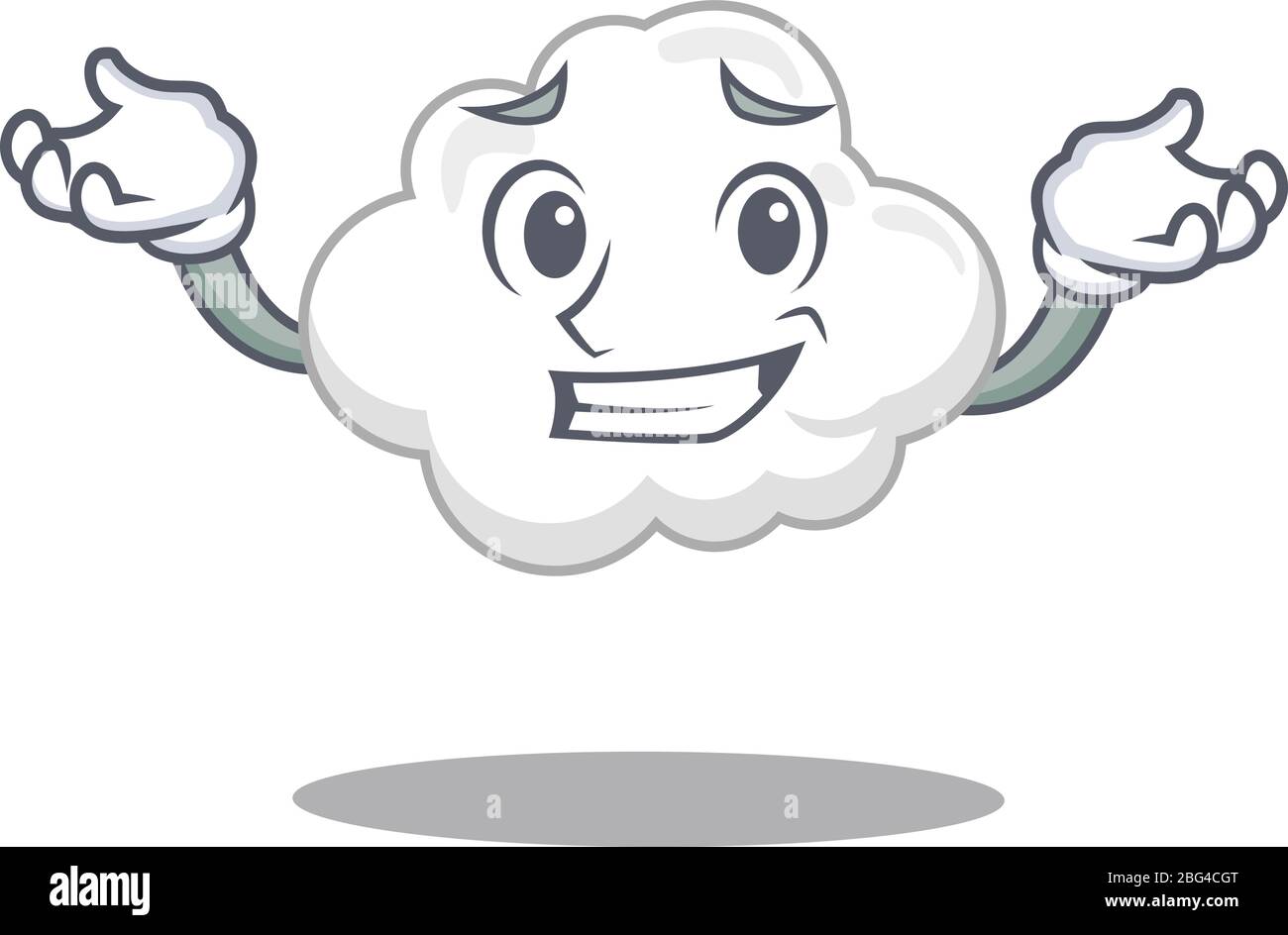 A picture of grinning white cloud cartoon design concept Stock Vector ...