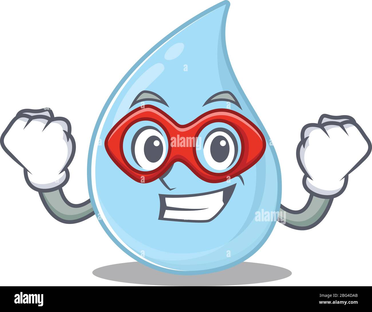 A cartoon character of raindrop performed as a Super hero Stock Vector ...