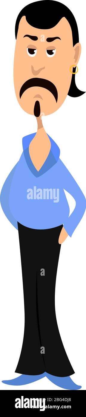 Latino man, illustration, vector on white background Stock Vector Image ...