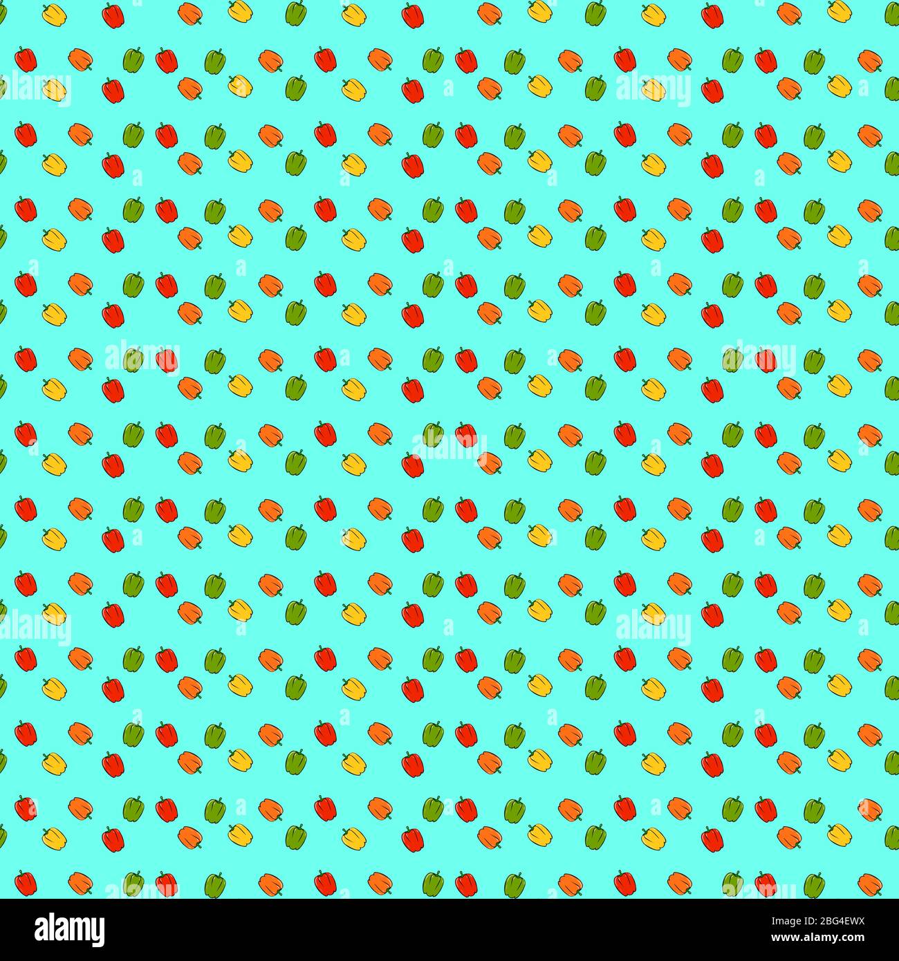 Peppers wallpaper, illustration, vector on white background Stock ...
