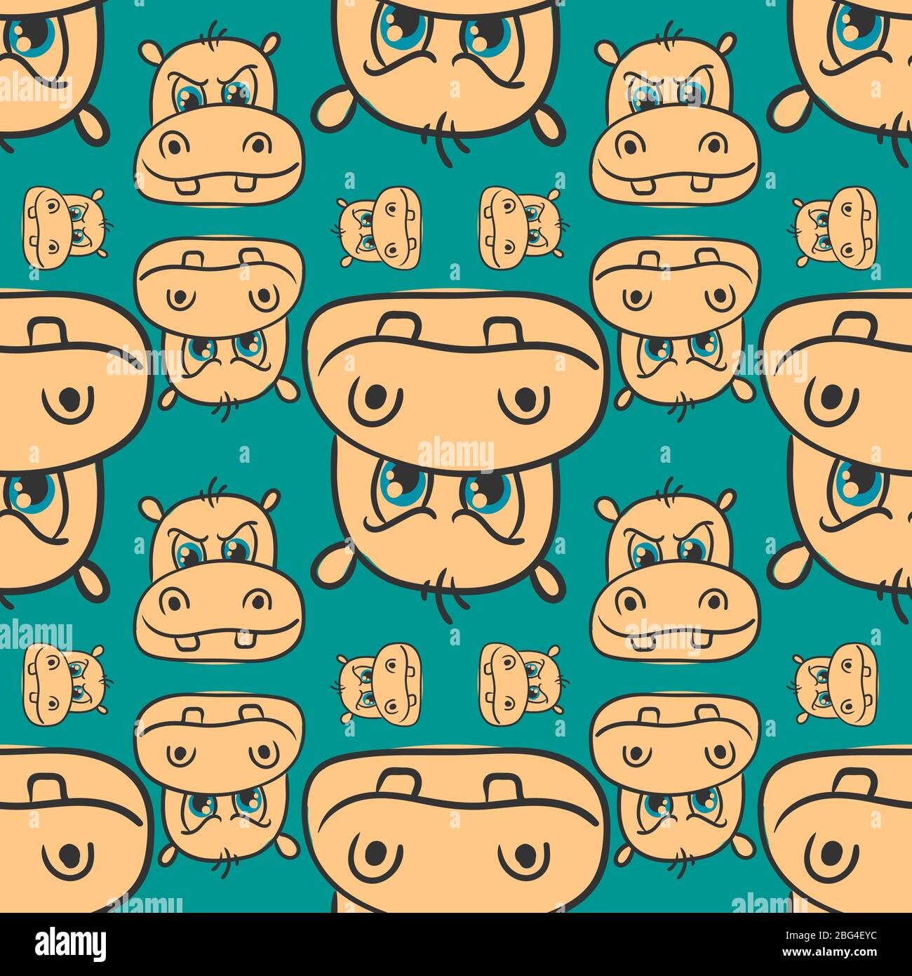 Hippo texture, illustration, vector on white background Stock Vector ...