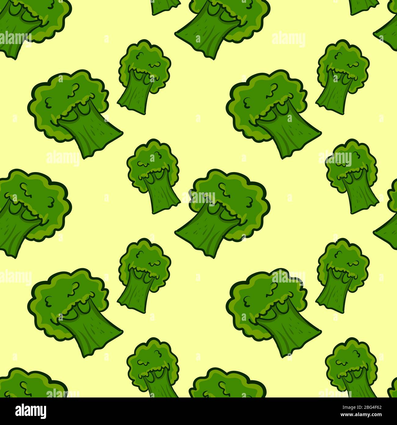 Broccoli wallpaper, illustration, vector on white background Stock ...