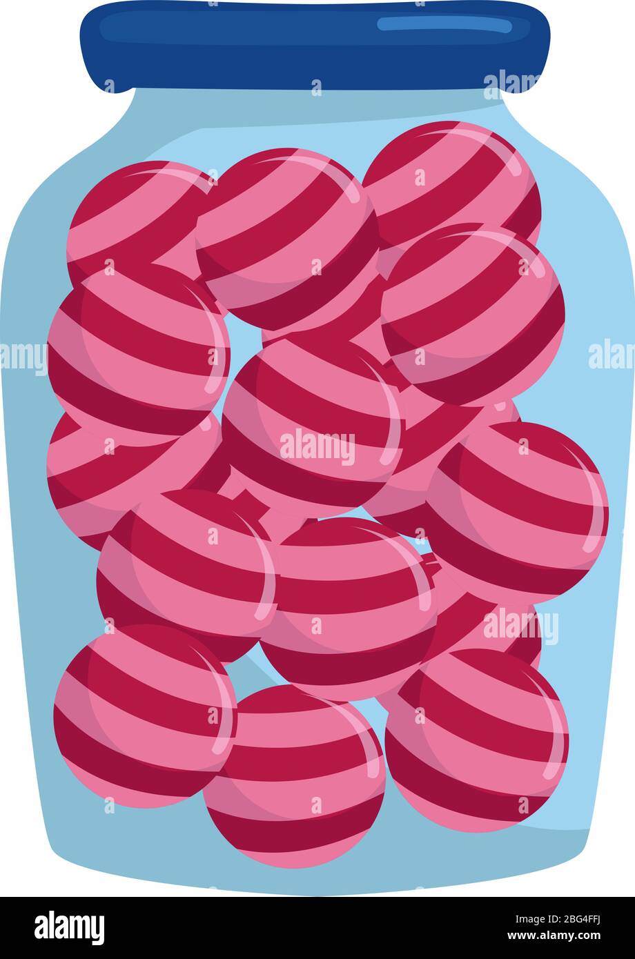 Gum in jar, illustration, vector on white background Stock Vector Image ...