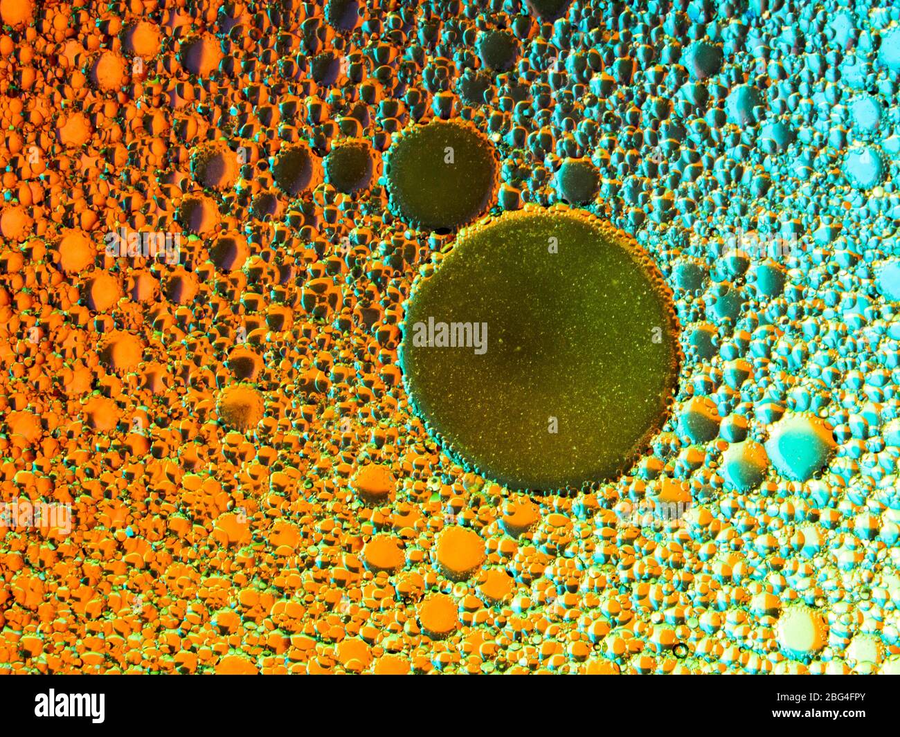 Oil and soap bubbles in water Stock Photo - Alamy