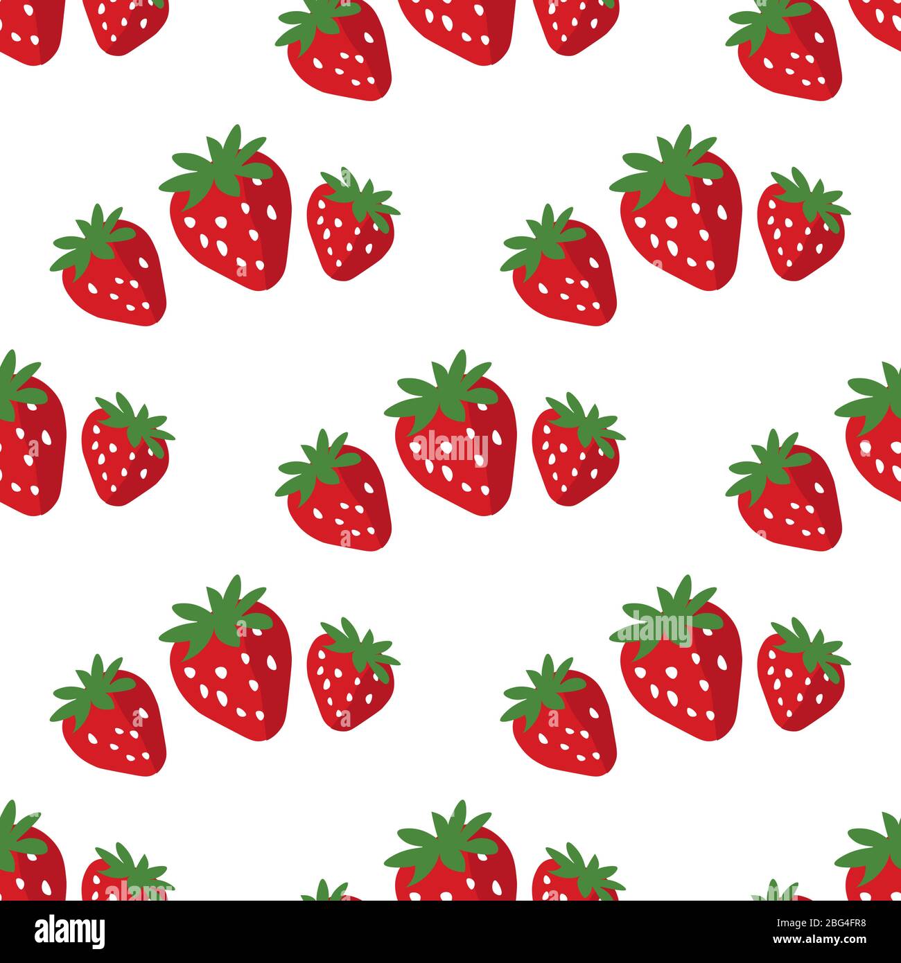 Strawberry wallpaper, illustration, vector on white background Stock ...