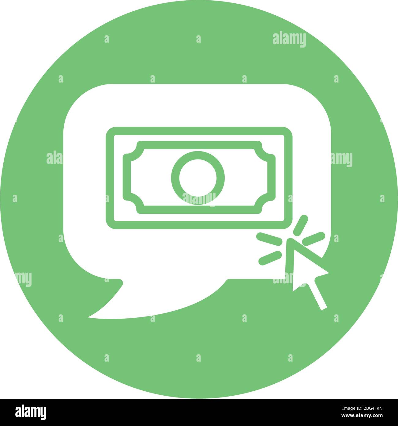 speech bubble with bill dollar block style Stock Vector Image & Art - Alamy