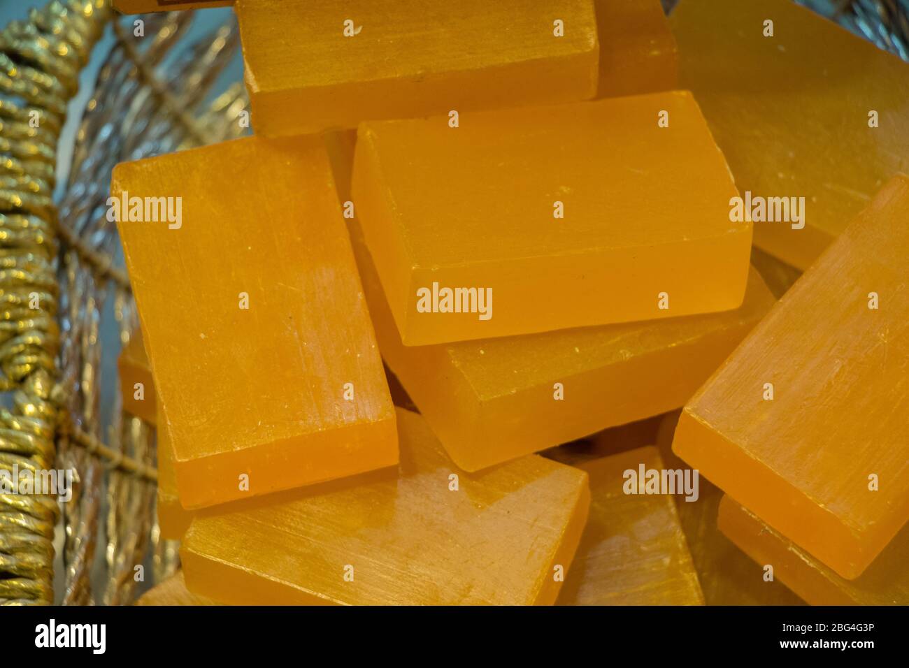 Collection of bars of fragrant hand made organic soap Stock Photo - Alamy