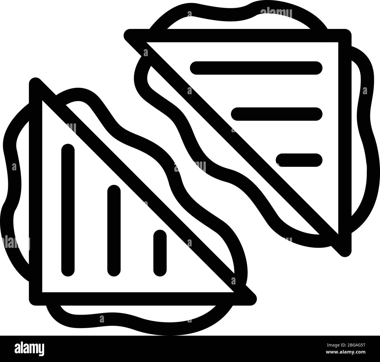 Two sandwiches icon, outline style Stock Vector Image & Art - Alamy