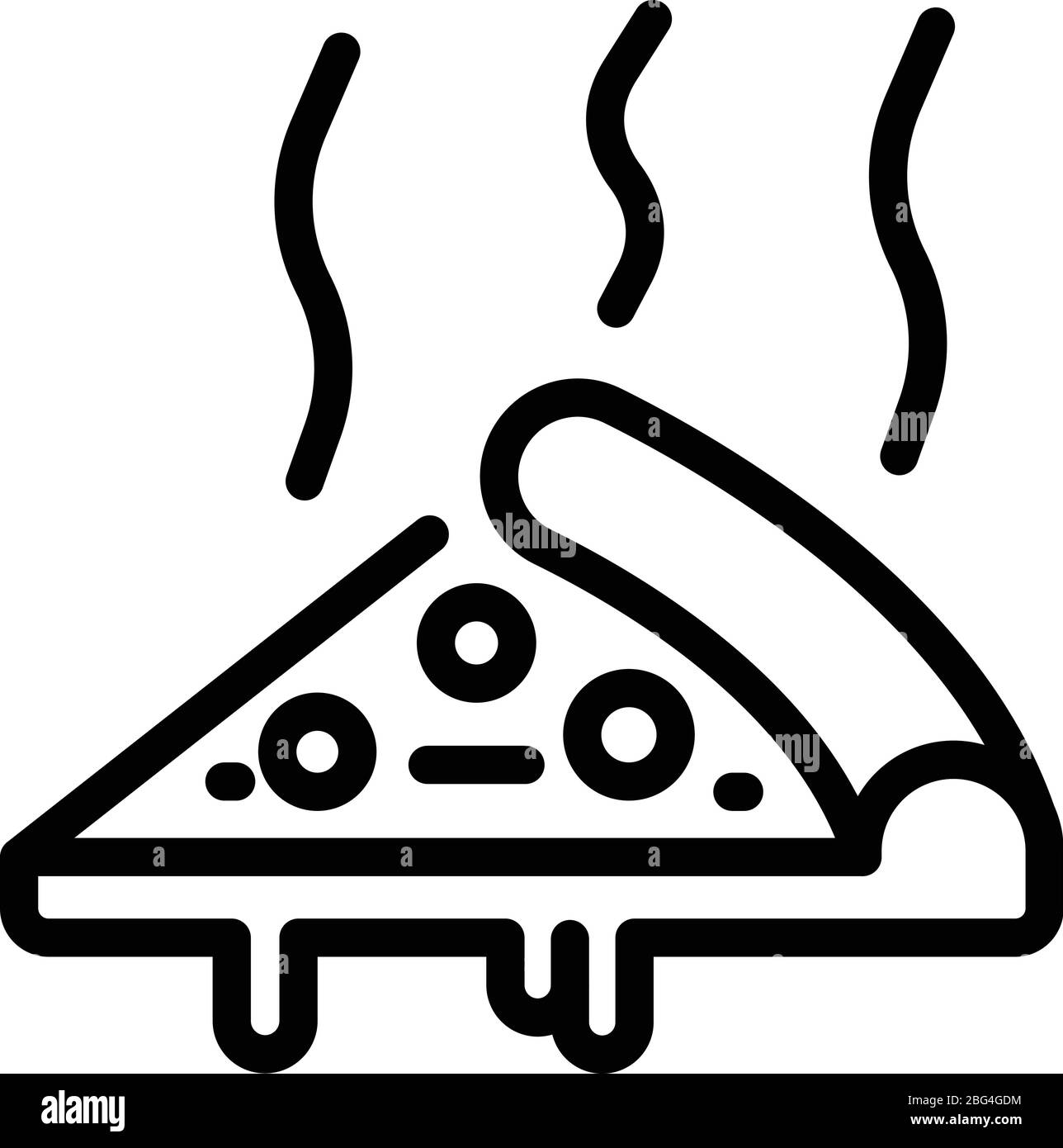 Hot pizza slice melting cheese Stock Vector Images - Alamy