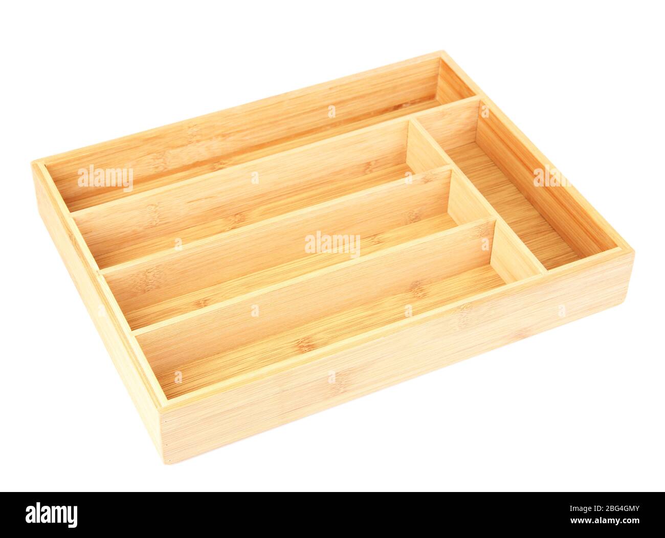Empty wooden cutlery box isolated on white Stock Photo - Alamy