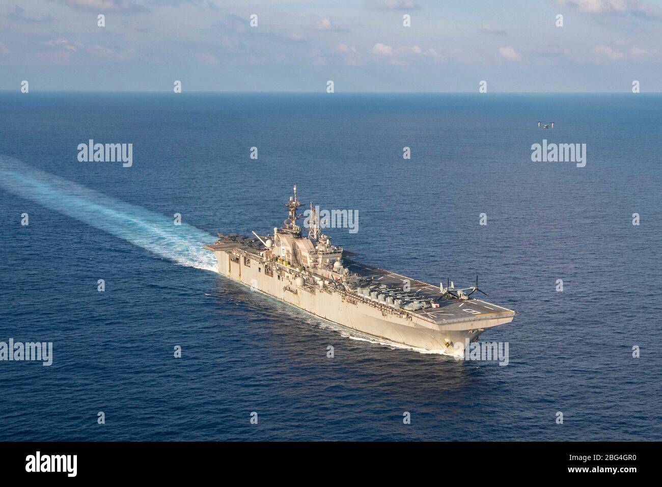 The U.S. Navy flagship America-class amphibious assault ship USS ...