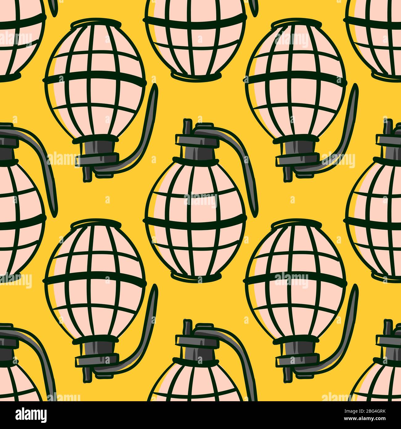 Grenade texture, illustration, vector on white background Stock Vector ...