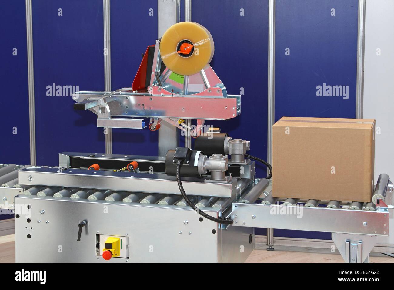 Automated Packing Machine for Box Tape in Production Factory Stock ...