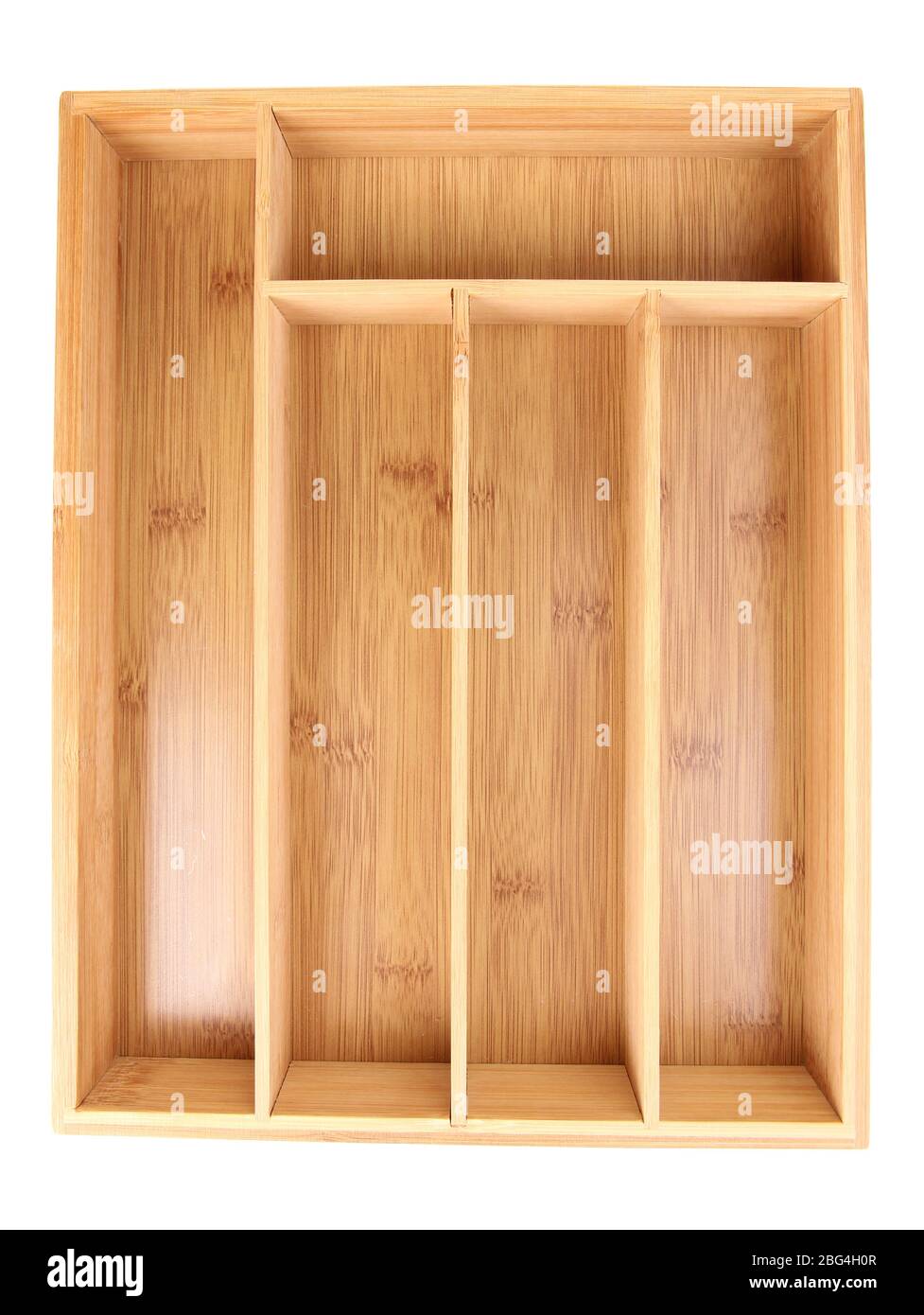 Empty wooden cutlery box isolated on white Stock Photo - Alamy