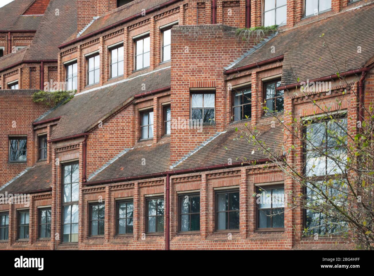 1970s Neo Vernacular Architecture Red Brick Tiles Forms Hillingdon ...