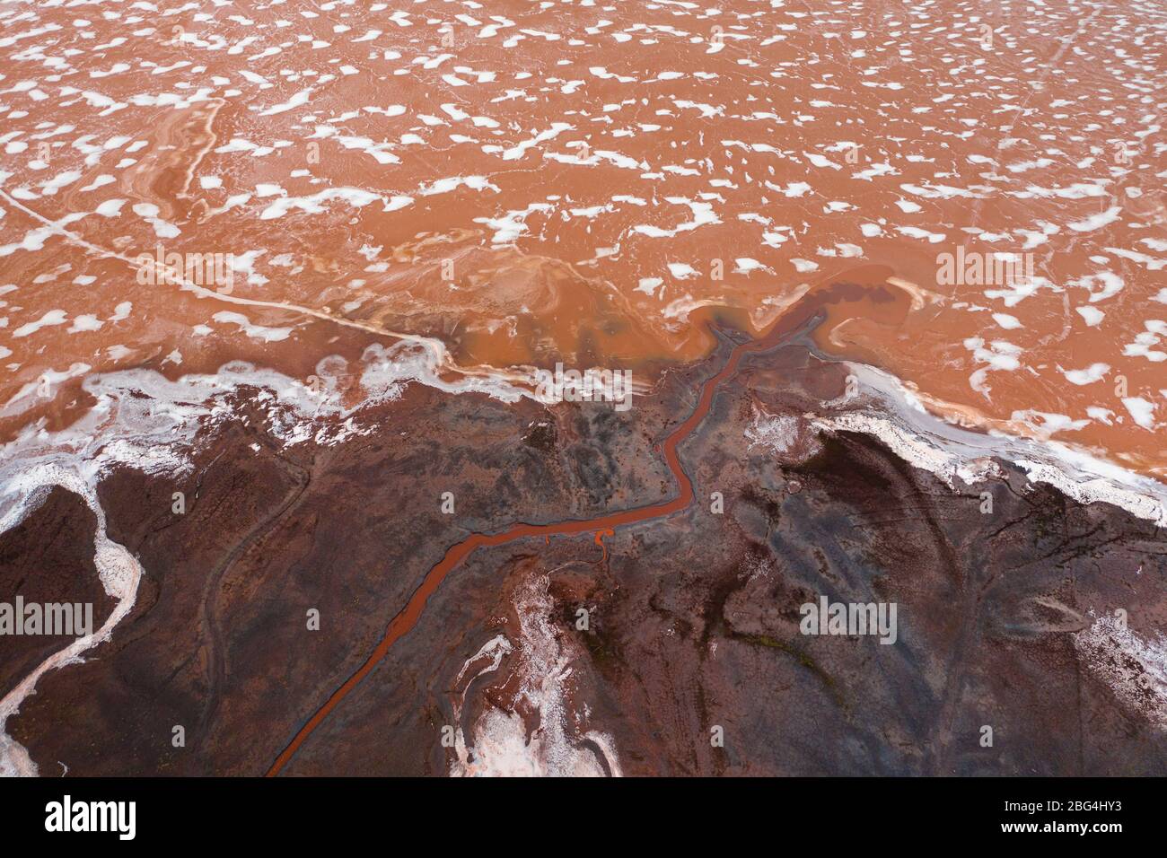 Runoff Pond in Industrial Mining Area Stock Photo - Alamy