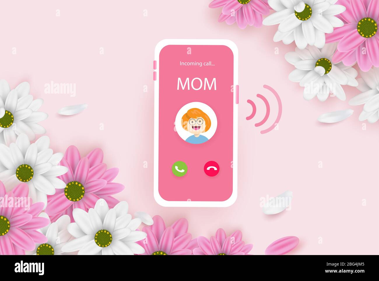 Call from mom Stock Vector Images - Alamy