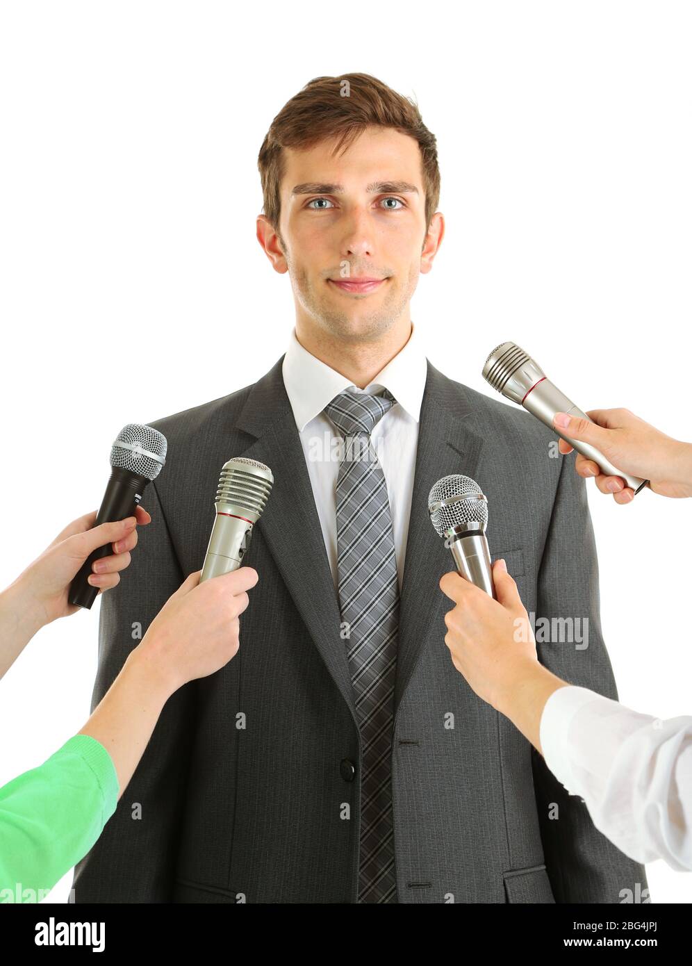 Media interview politician businessman press hi-res stock photography ...