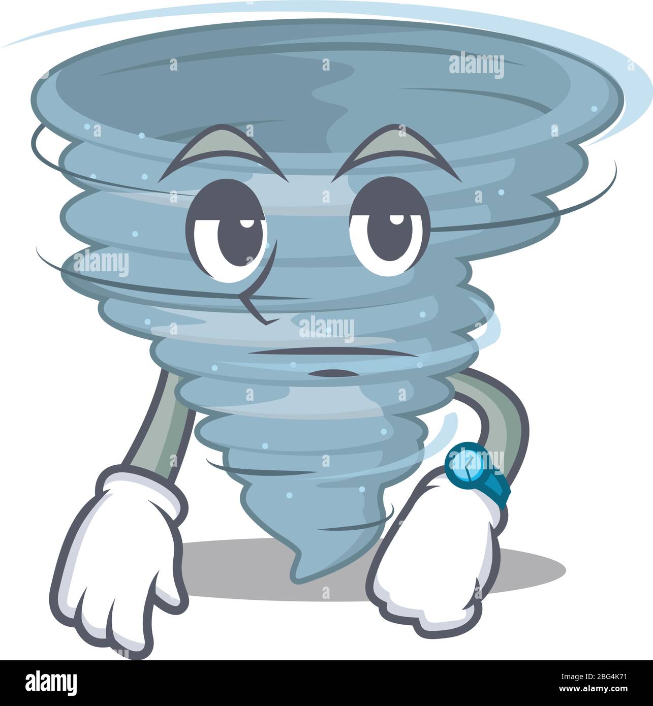 Mascot design of tornado showing waiting gesture Stock Vector Image ...