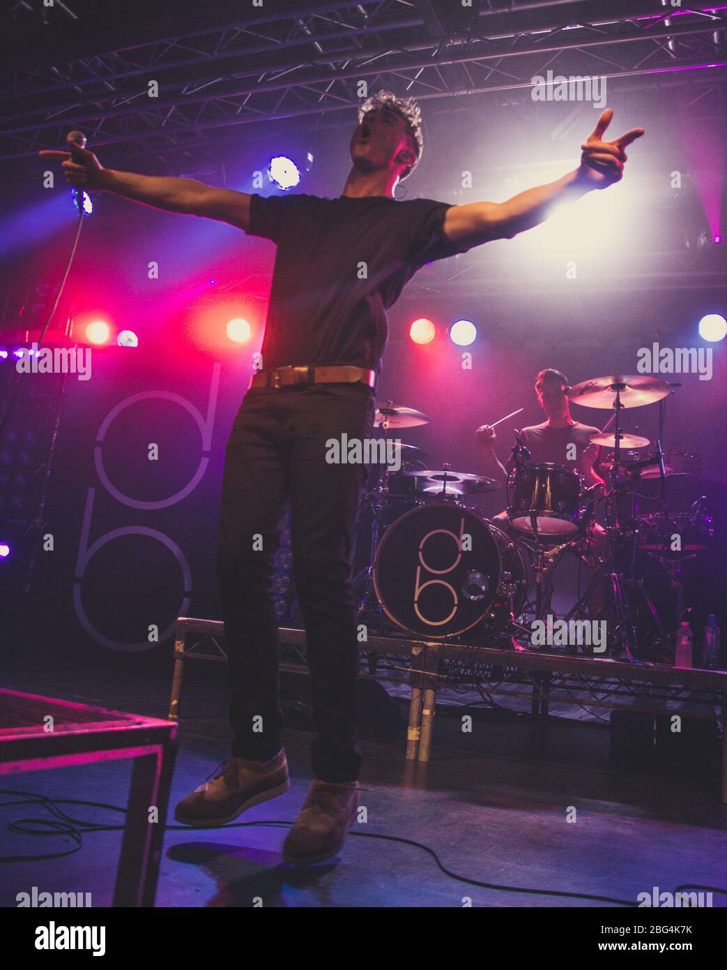 Rob Damiani Singer from Don Broco live at liverpool o2 academy uk ...