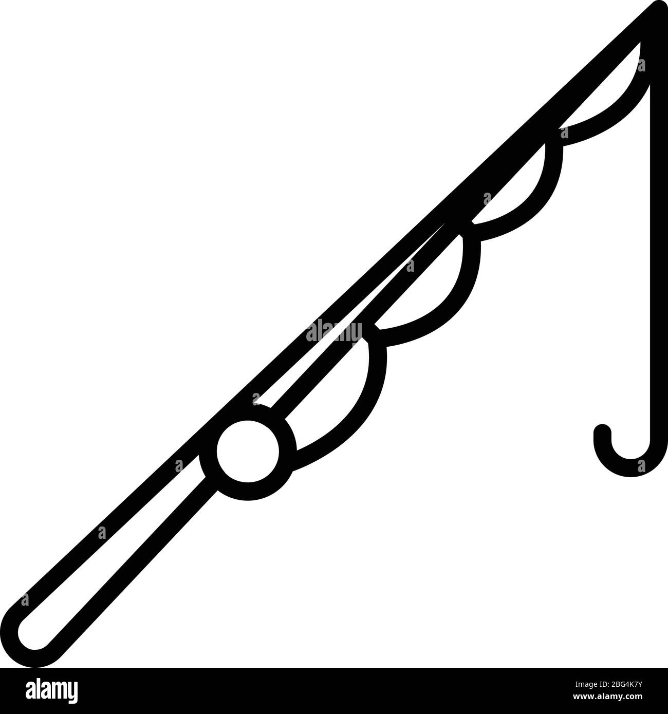 Rod fish hook icon, outline style Stock Vector Image & Art - Alamy