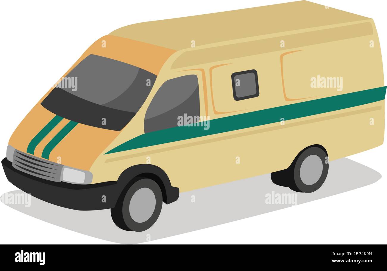 Cash in transit, illustration, vector on white background Stock Vector ...