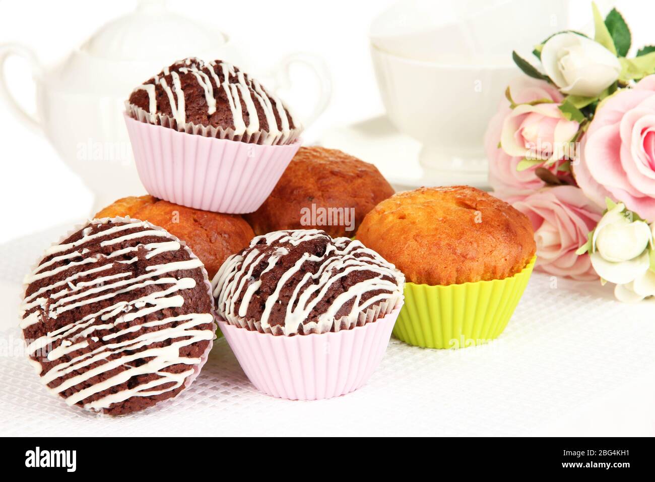 Sweet cupcakes close up Stock Photo - Alamy