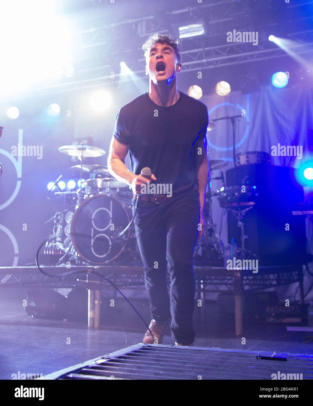 Rob Damiani Singer from Don Broco live at liverpool o2 academy uk ...