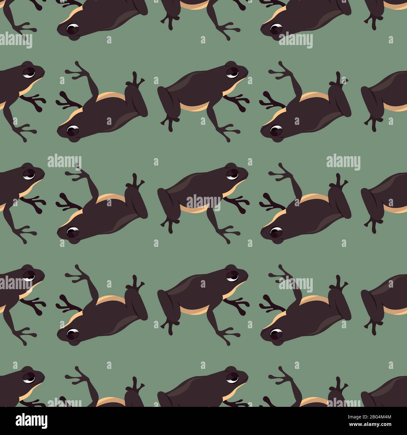 Frogs pattern, illustration, vector on white background Stock Vector ...