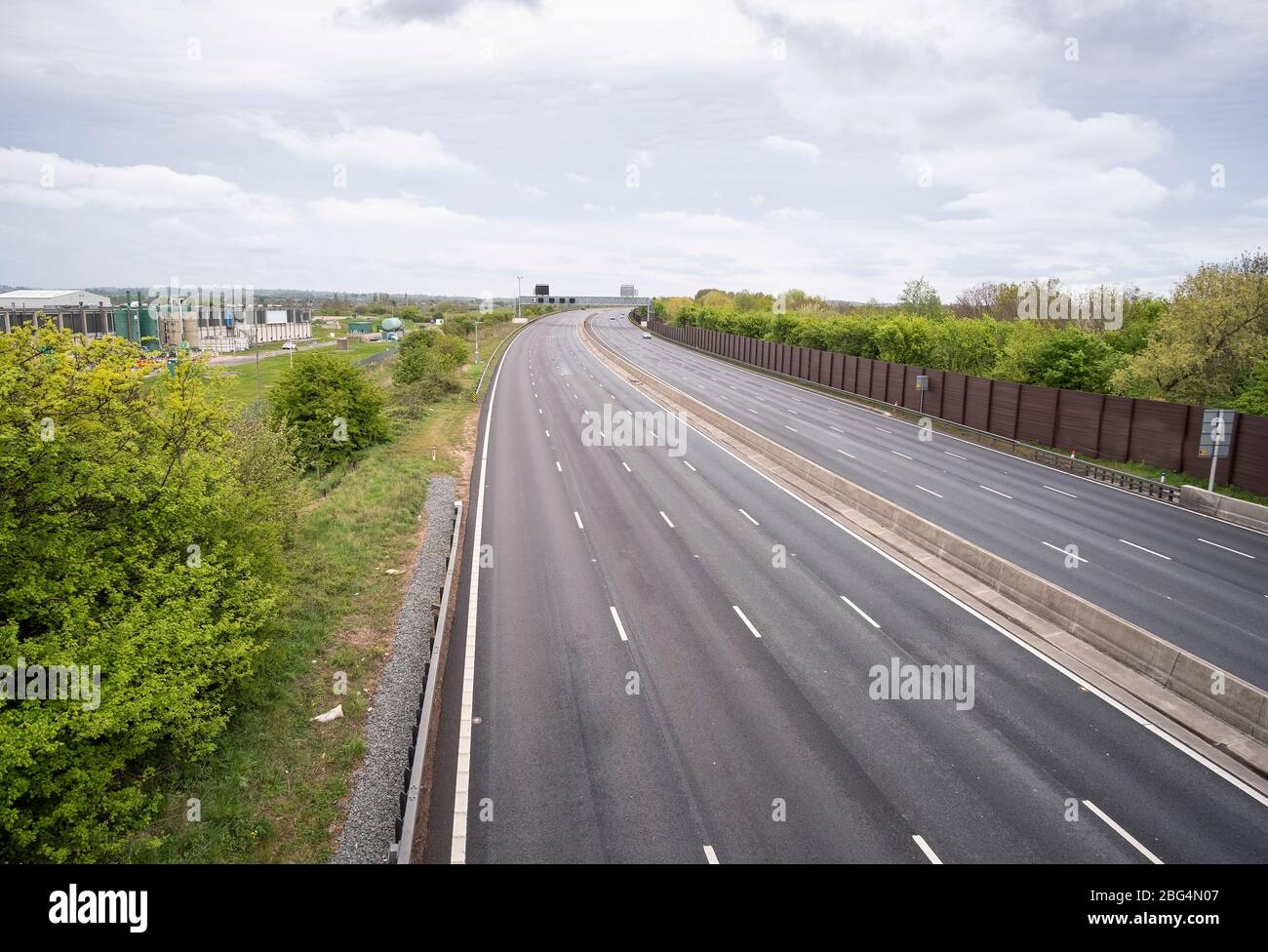 Empty motorway during the UK Corona virus pandemic Stock Photo - Alamy