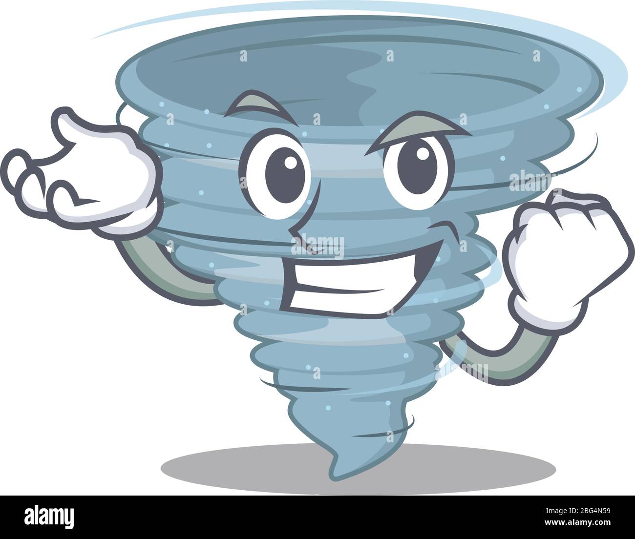 A dazzling tornado mascot design concept with happy face Stock Vector ...