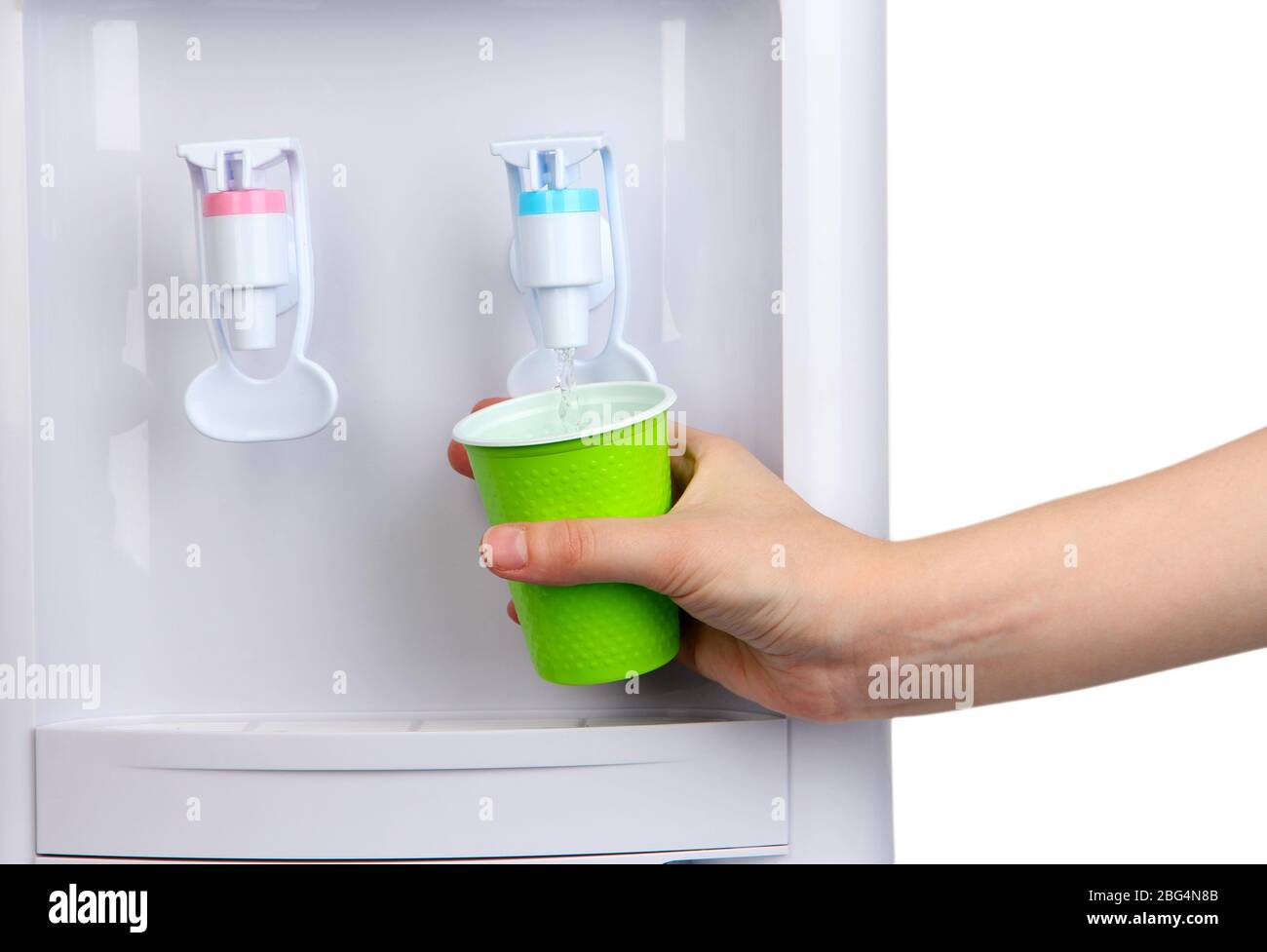 Woman filling plastic cup hi-res stock photography and images - Alamy