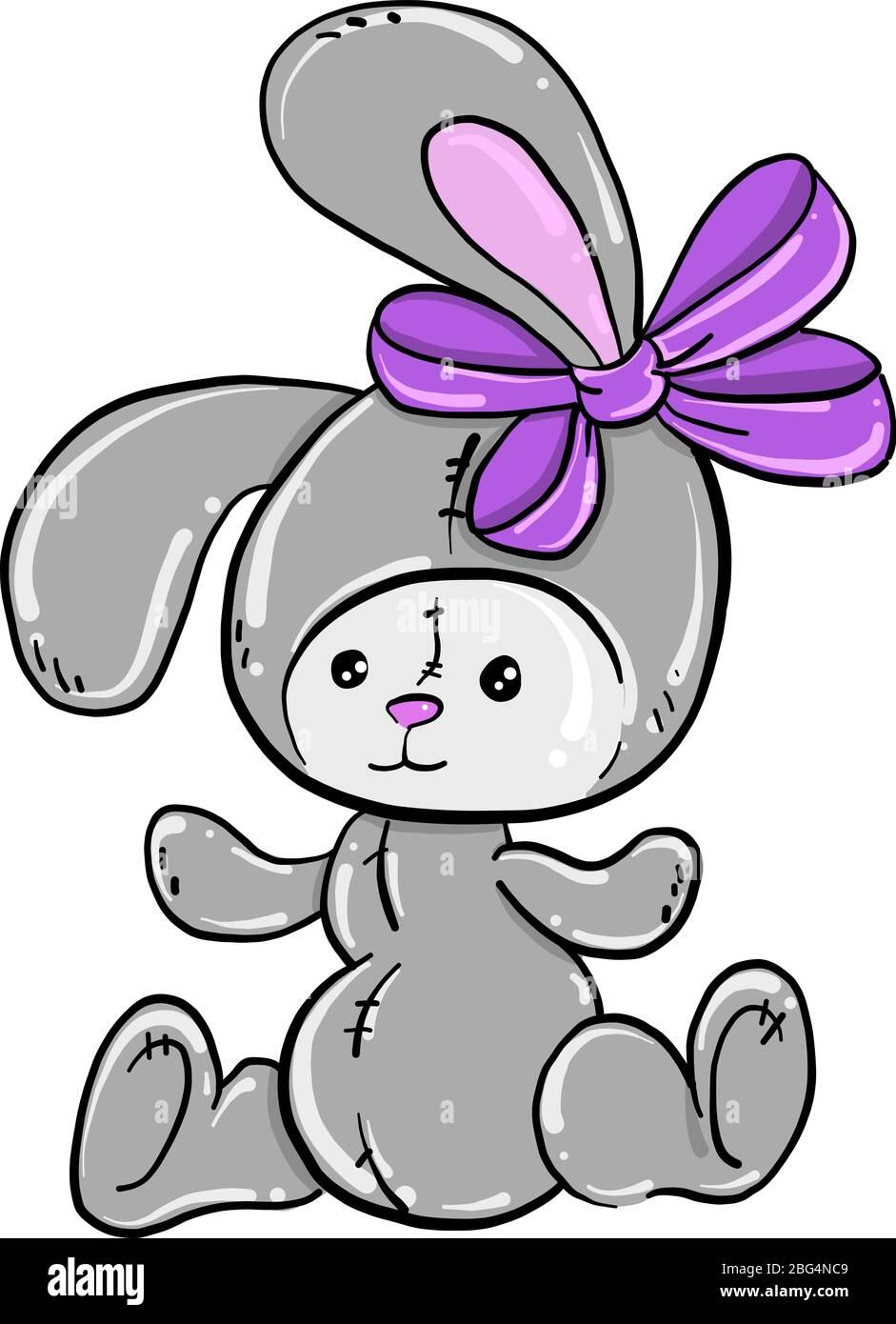 Bunny with a bow hi-res stock photography and images - Alamy