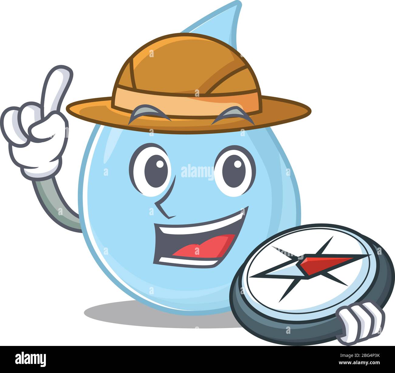 mascot design concept of raindrop explorer with a compass Stock Vector Image & Art - Alamy