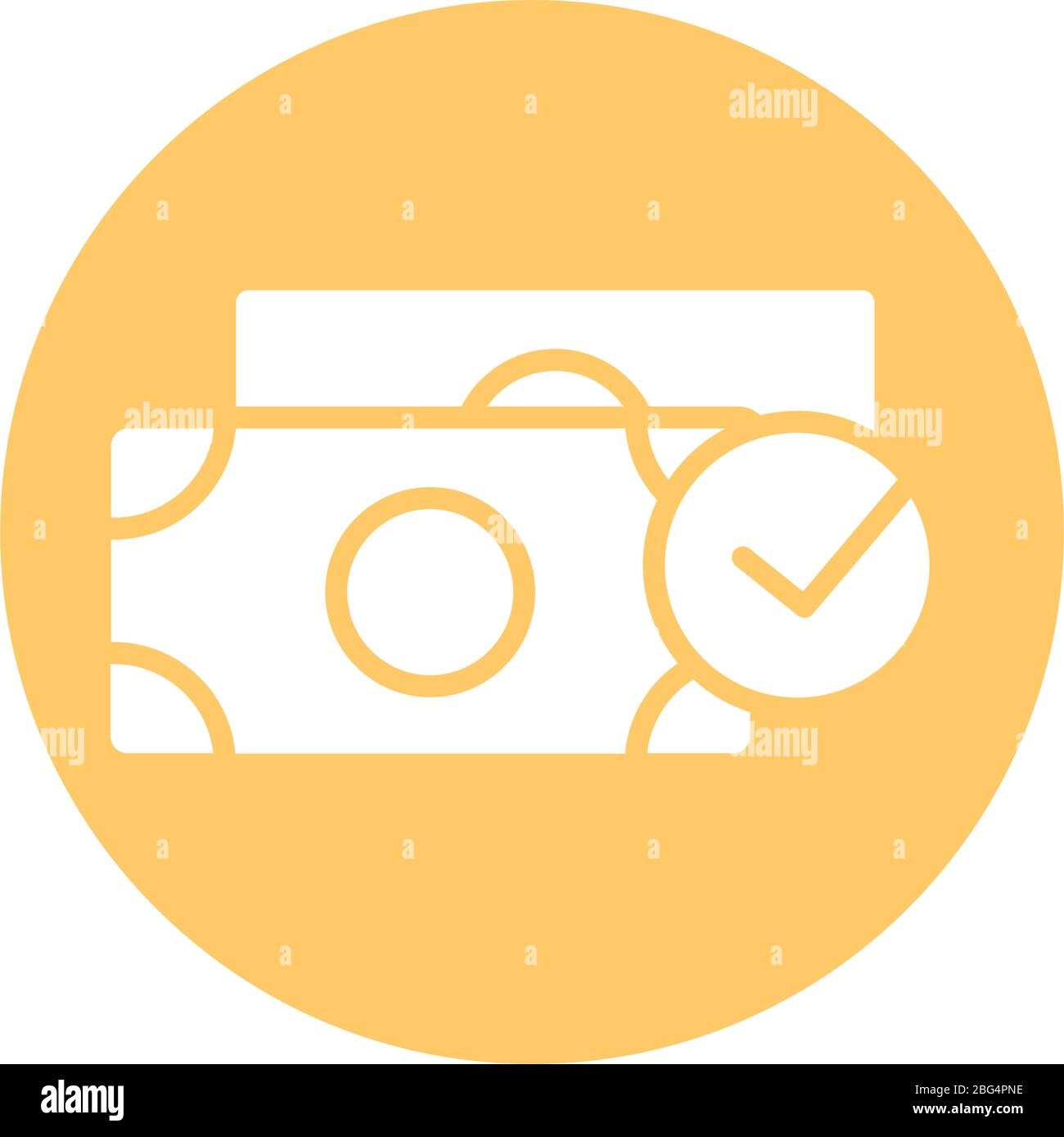 bills dollars with check symbol block style Stock Vector Image & Art ...