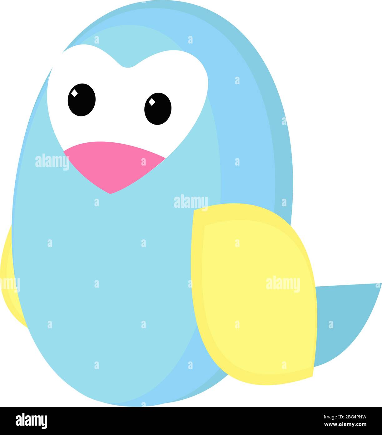 Blue small bird, illustration, vector on white background Stock Vector ...