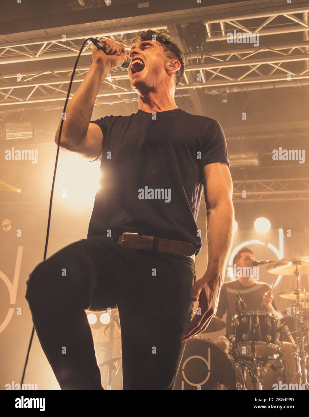 Rob Damiani Singer from Don Broco live at liverpool o2 academy uk ...