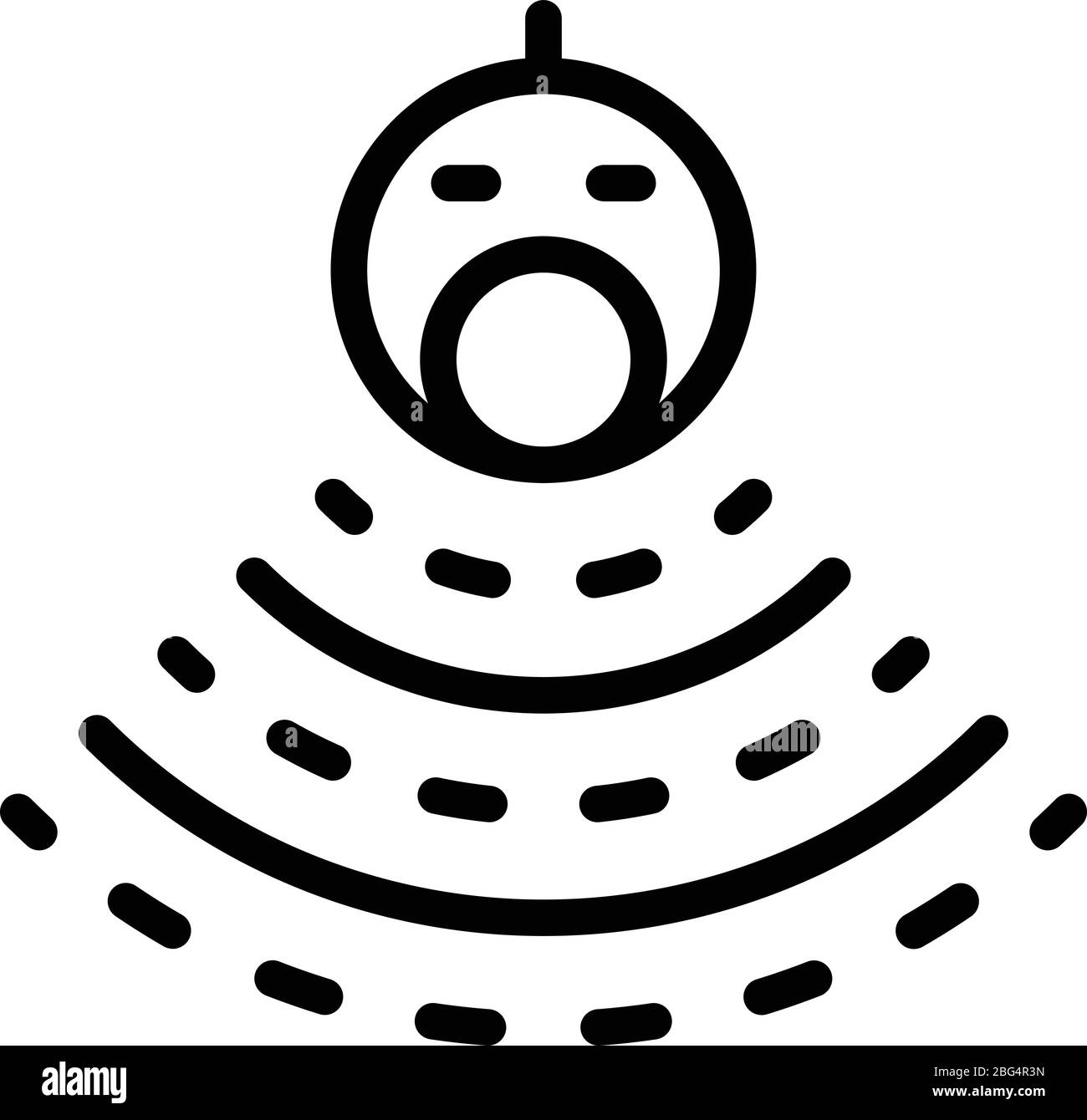 Echo sounder signal icon, outline style Stock Vector Image & Art - Alamy
