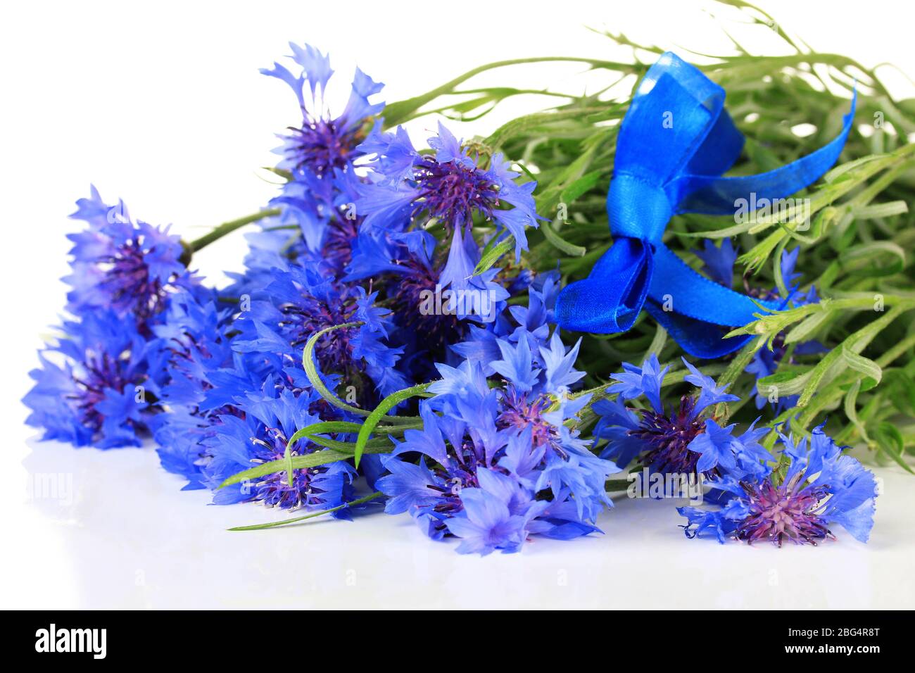 Beautiful bouquet of cornflowers ,isolated on white Stock Photo - Alamy