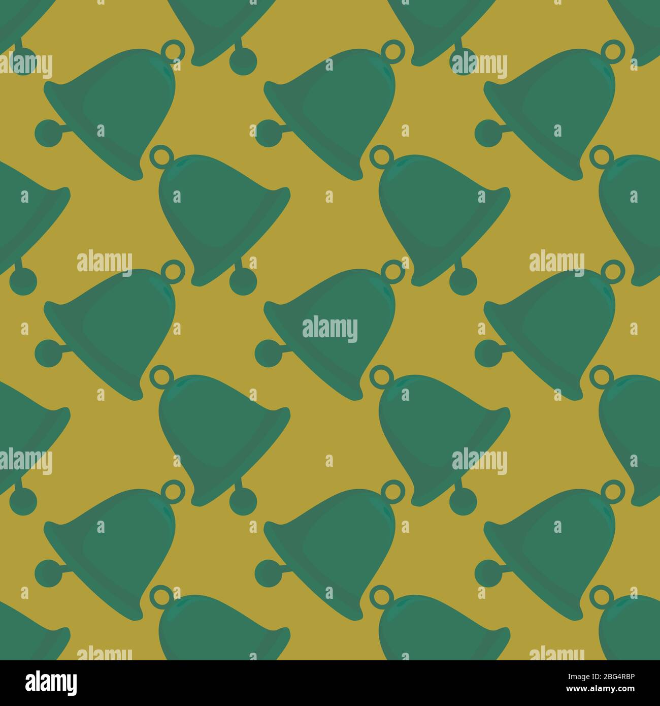 Bells pattern, illustration, vector on white background Stock Vector ...