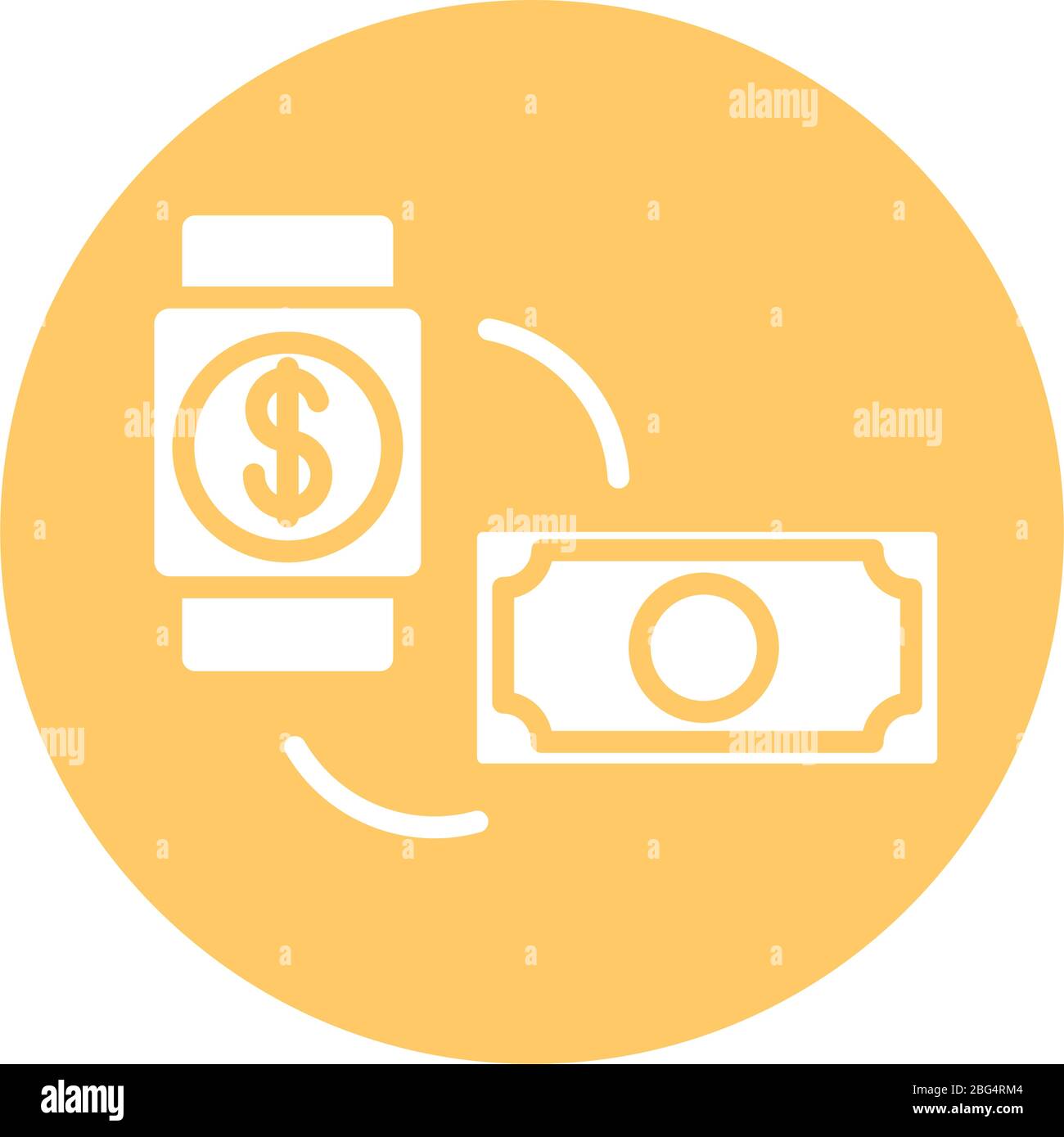 bill dollar with smartwatch block style icon Stock Vector Image & Art ...