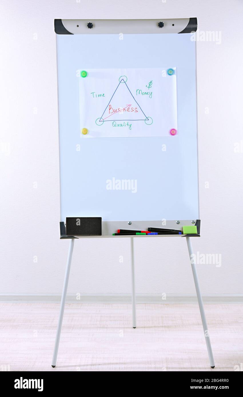 Flipchart in classroom Stock Photo - Alamy
