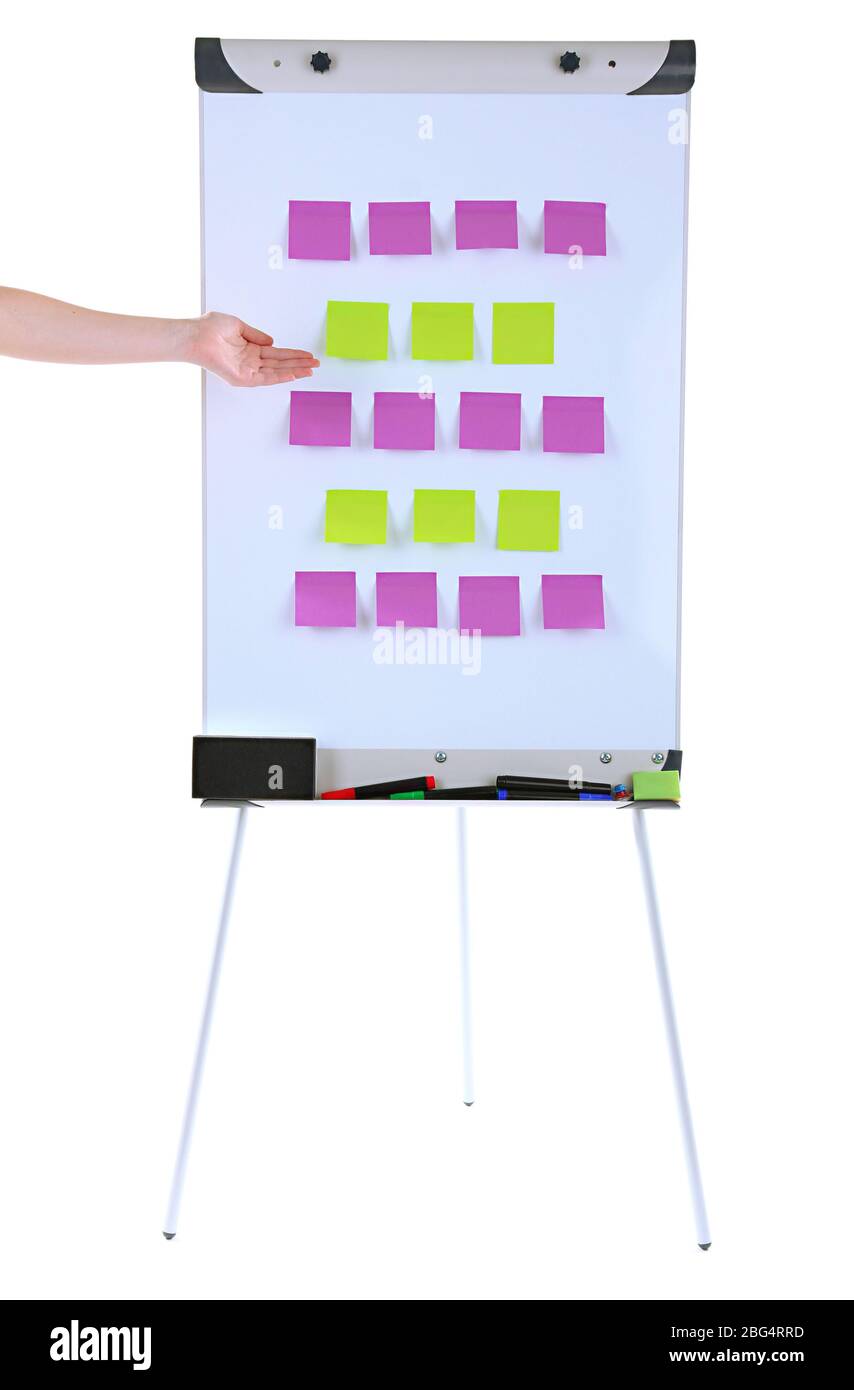Flipchart isolated on white Stock Photo - Alamy