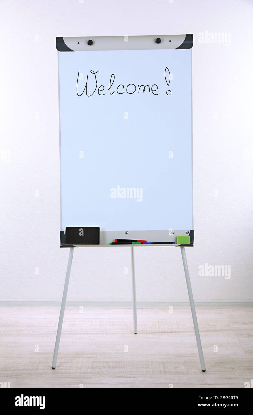 Flipchart in classroom Stock Photo - Alamy