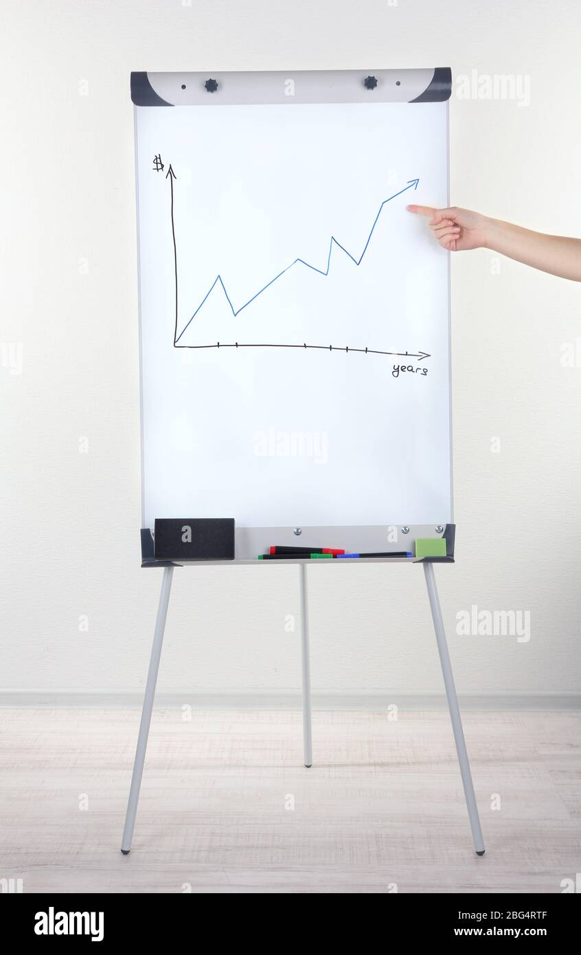 Flipchart in classroom Stock Photo - Alamy