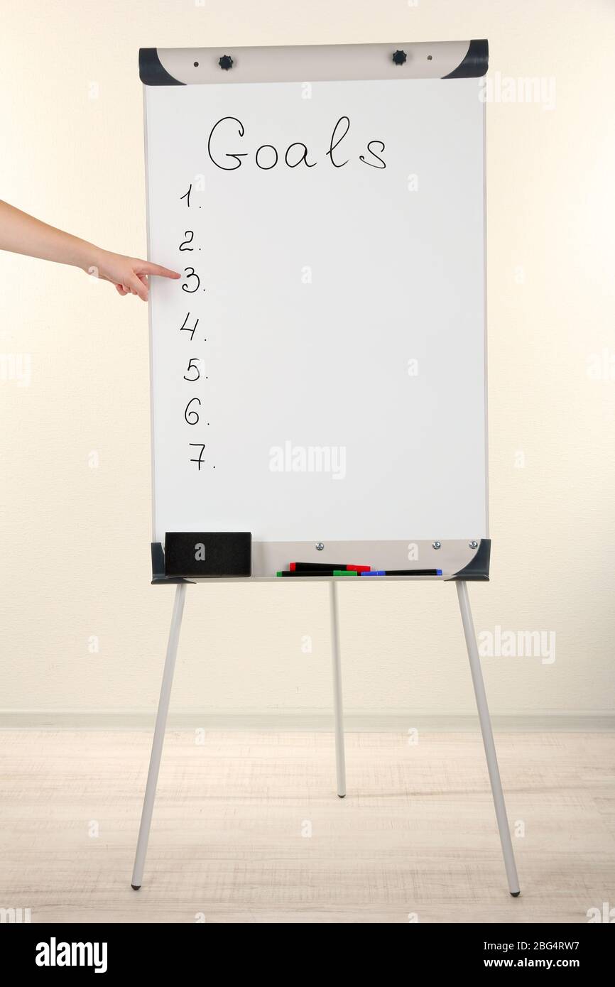 Flipchart in classroom Stock Photo - Alamy