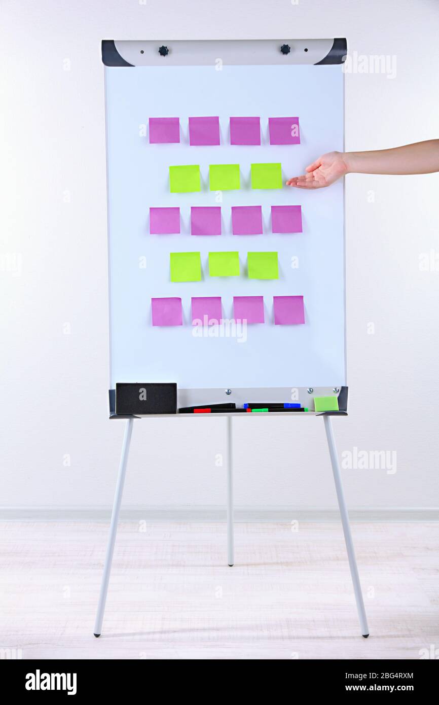 Flipchart in classroom Stock Photo - Alamy