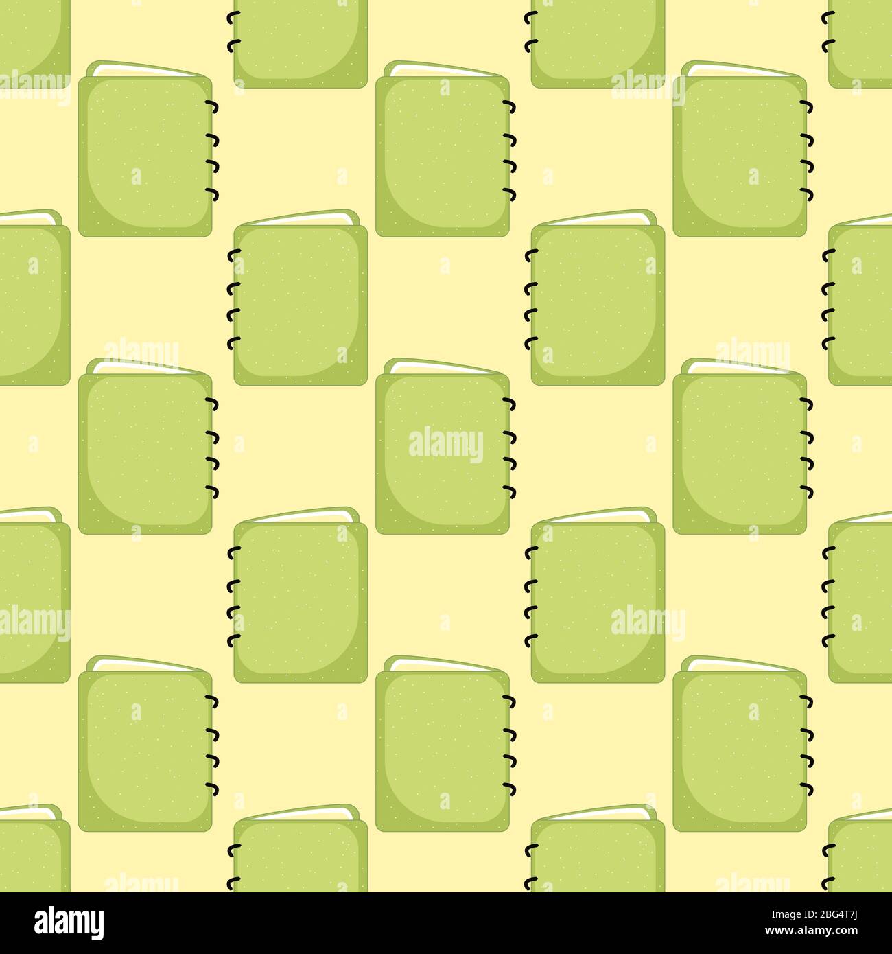 Cute green notebook, illustration, vector on white background Stock ...